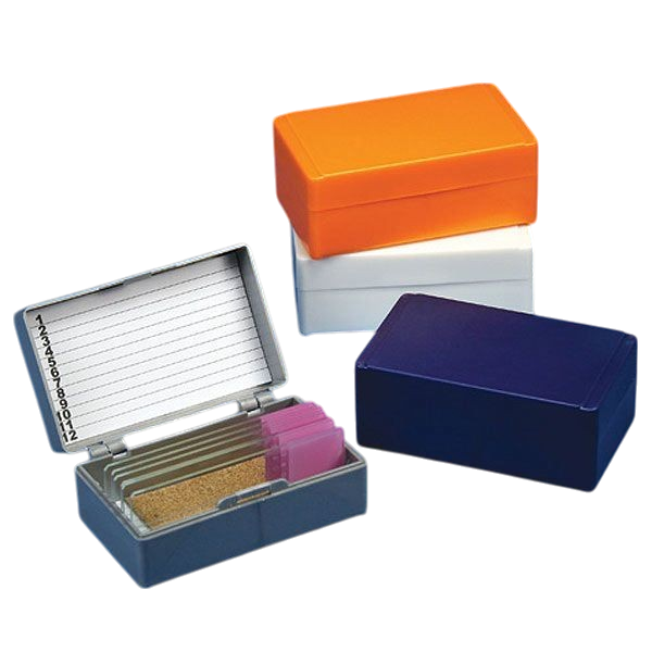 Globe Scientific 25-Slide Box, Cork Lined, ABS Plastic — Empire Optics