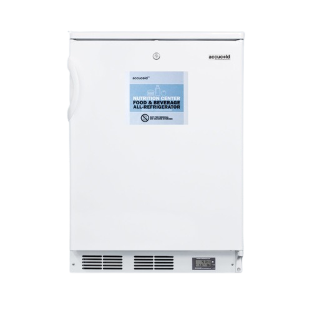 Accucold 5.5 Cu.Ft. All-Refrigerator 24" Wide Digital Temp Display Sol ...