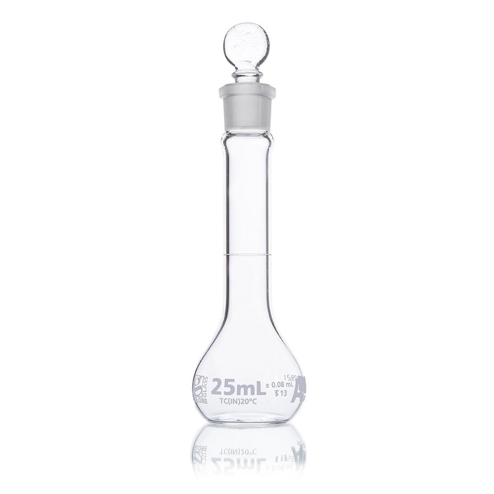 Flask, Volumetric, Globe Glass, 25mL — Empire Optics