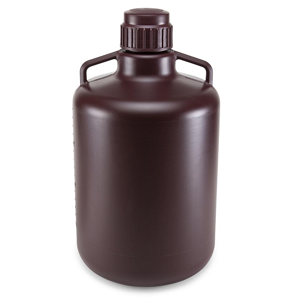 Carboy with Handles, Amber, HDPE, 20 Liter — Empire Optics